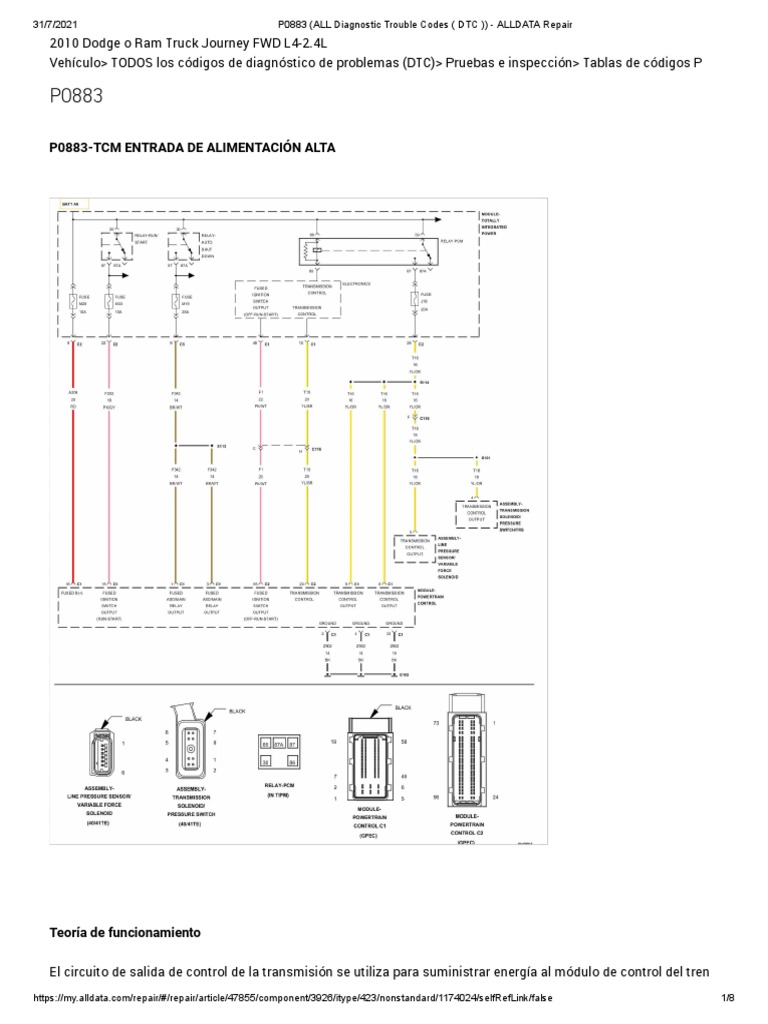 DTC P0883 Journey 2010 | PDF | Ingenieria Eléctrica | Electricidad