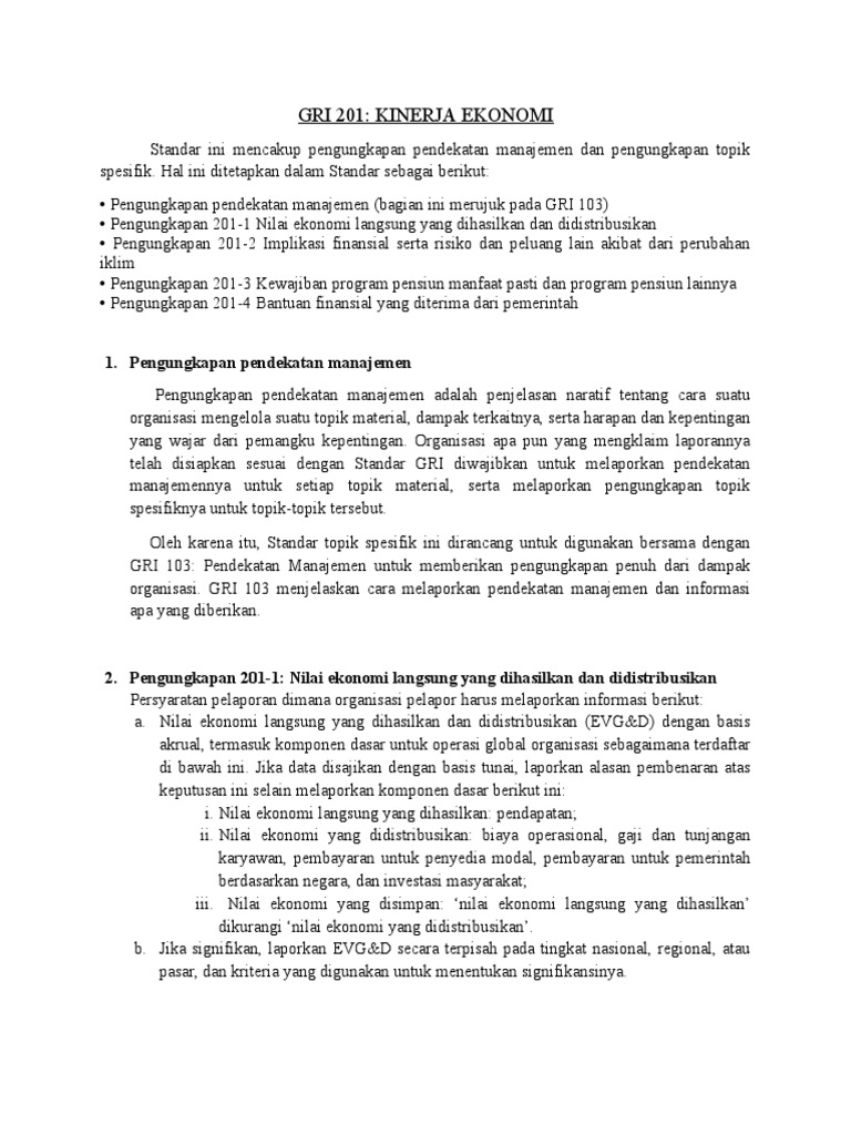Gri 201 | PDF | Pengelolaan Keuangan & Uang