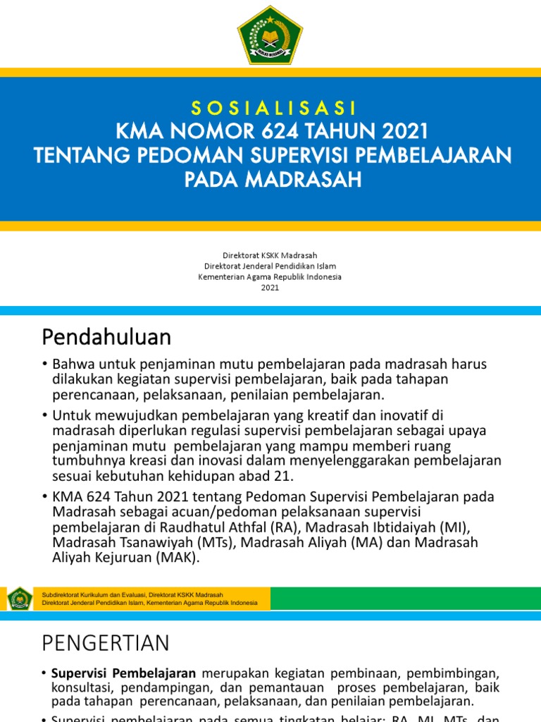 Sosialisasi Kma 624 Tahun 2021 | PDF
