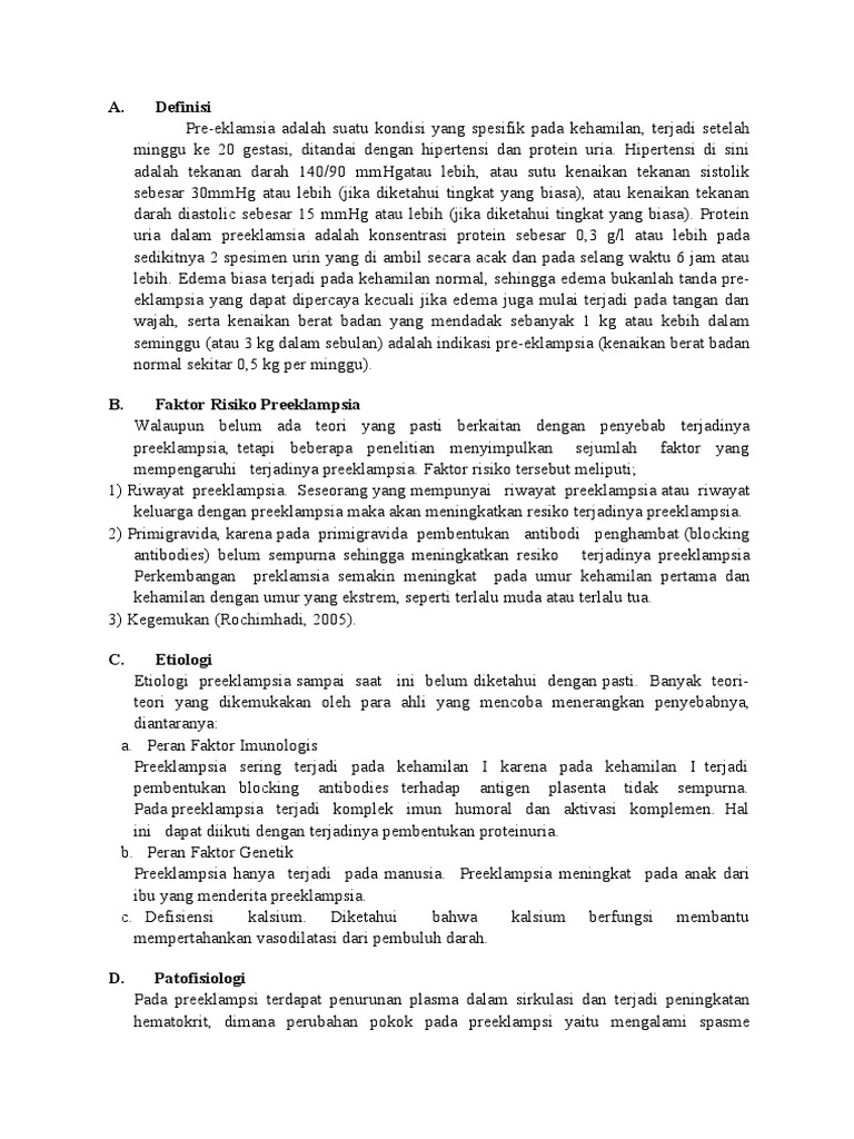 LP Pre Eklamsia | PDF