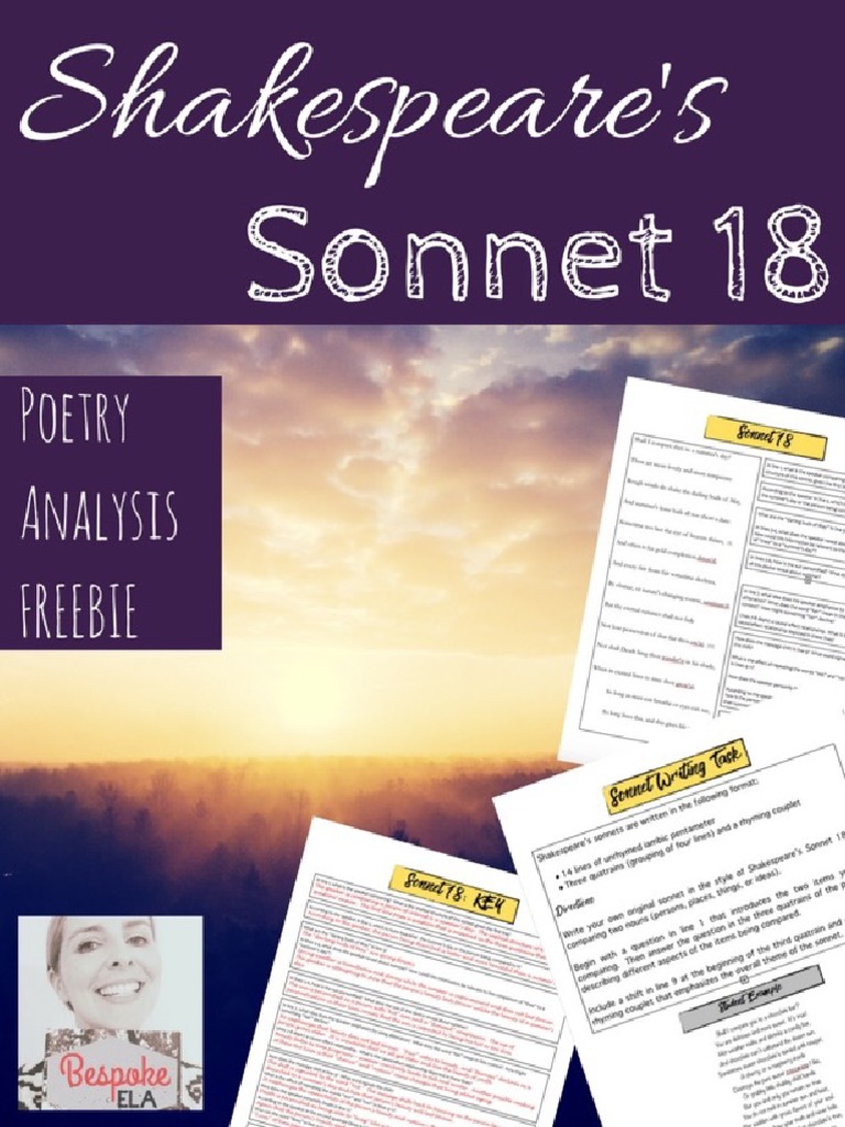 Shakespearessonnet18poetryclosereadinganalysisfreebie 1 Download Free