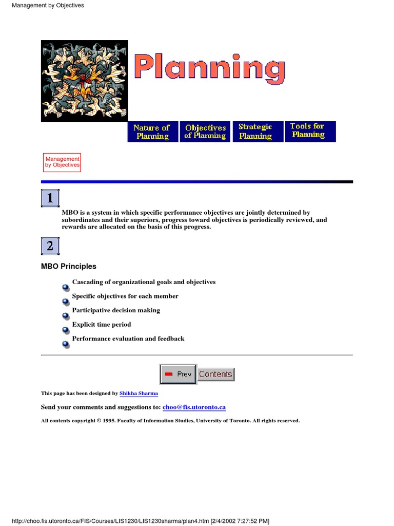 MBO Principles: Management by Objectives | PDF | Leadership ...