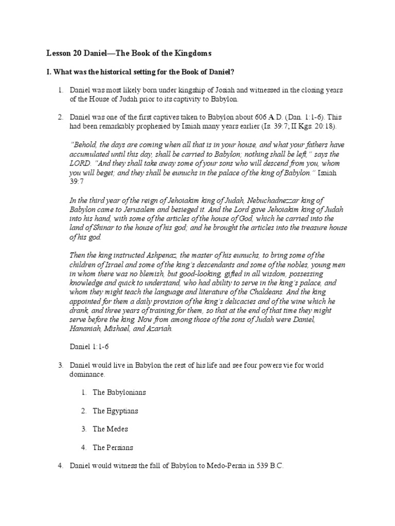Book of Daniel | PDF | Daniel (Biblical Figure) | Book Of Daniel