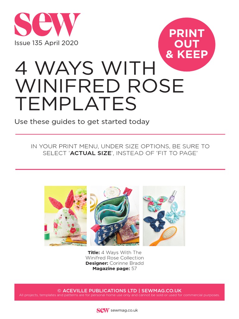 4 Ways With Winifred Rose Templates: Print OUT & Keep | PDF
