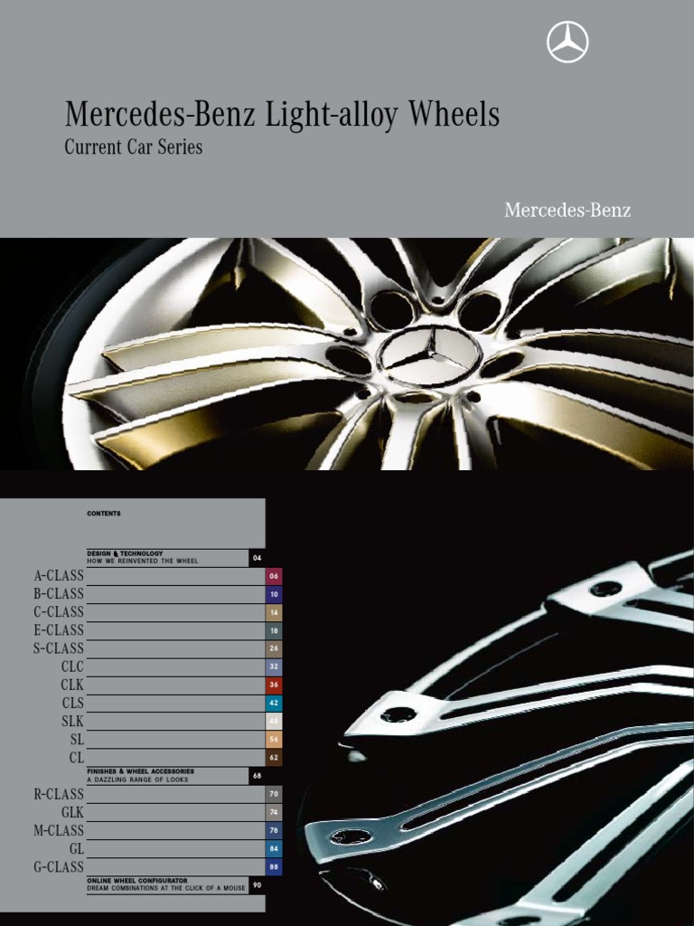 R171 Light alloyWheelsCurrent | PDF | Mercedes Benz | Tire