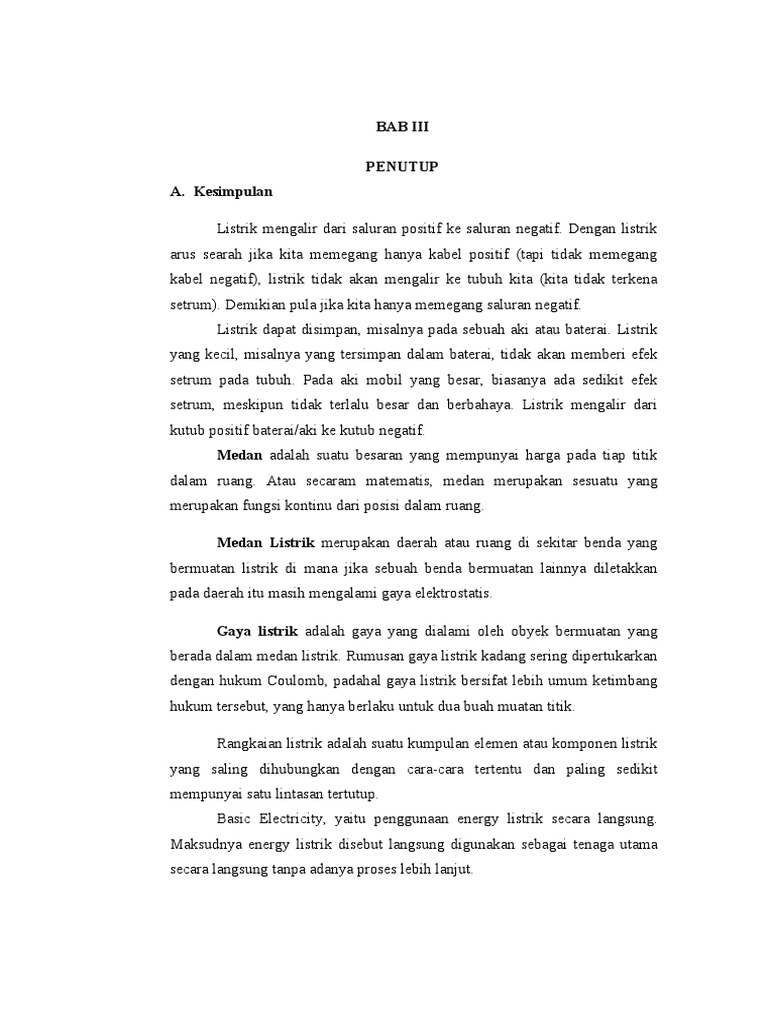 Bab Iii Penutup Fix | PDF