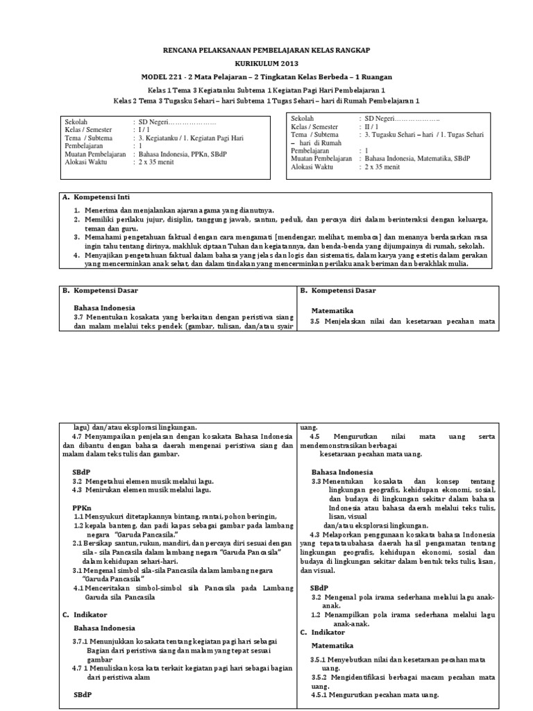 Contoh RPP PKR 221 | PDF