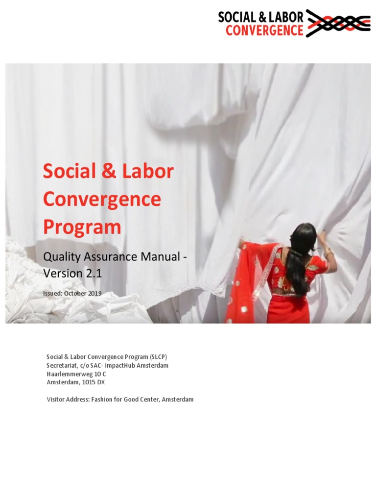 SLCP QA Manual 2019 V2.1 | PDF | Audit | Verification And Validation