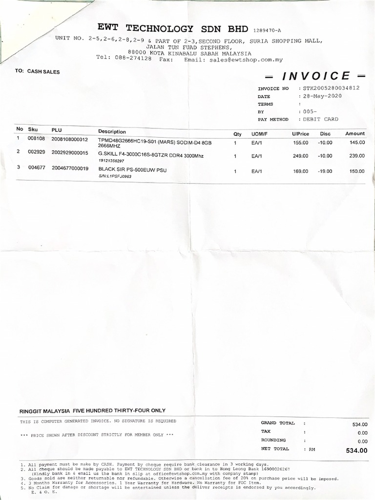 Resit Pembelian | PDF