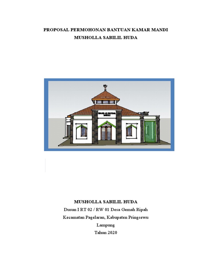 Proposal Permohonan Bantuan Kamar Mandi Musholla Sabilil Huda | PDF