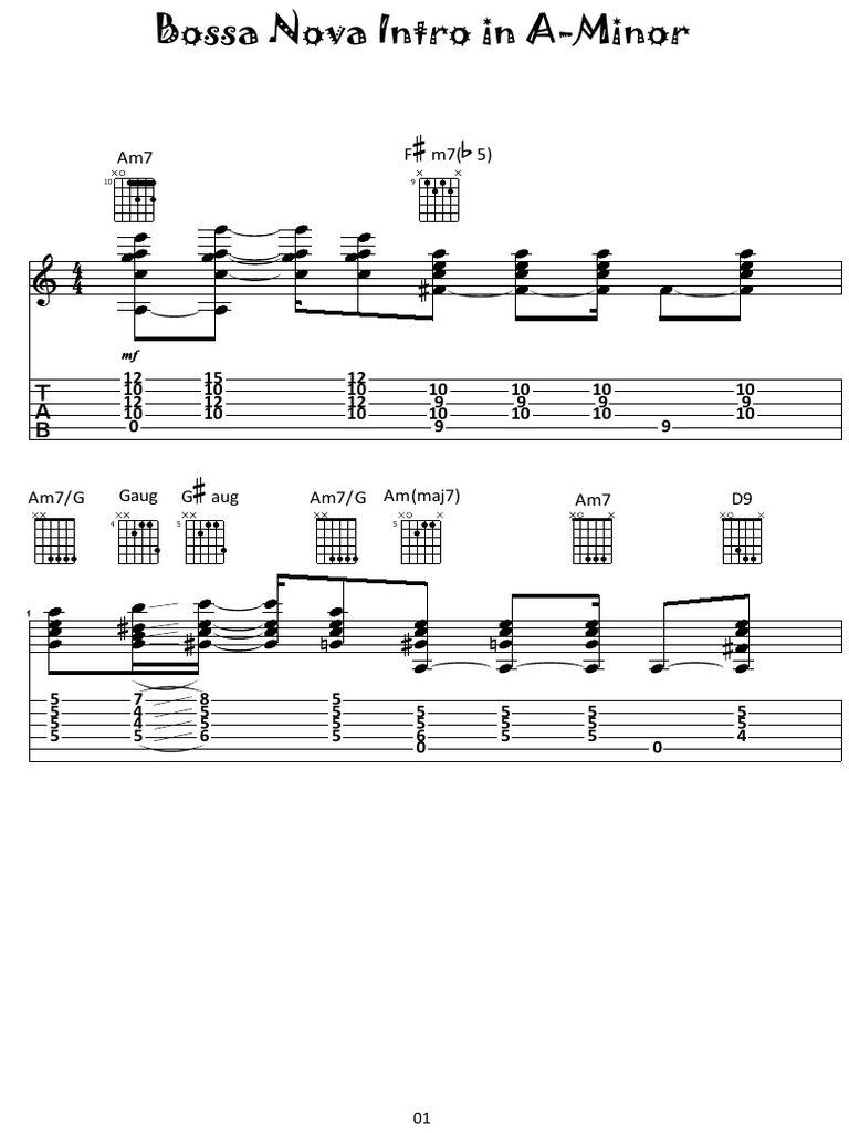 Bossa Intro in A-Minor | PDF