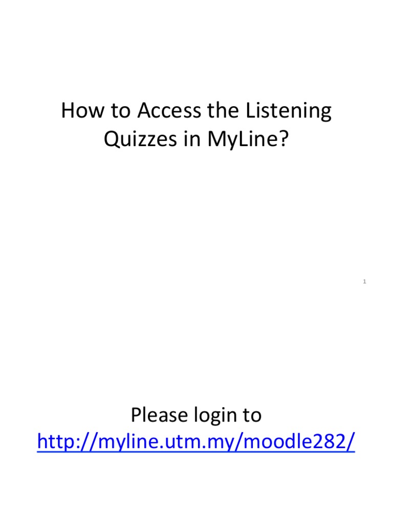 How To Access The Listening Quizzes in Myline? | PDF | Career & Growth