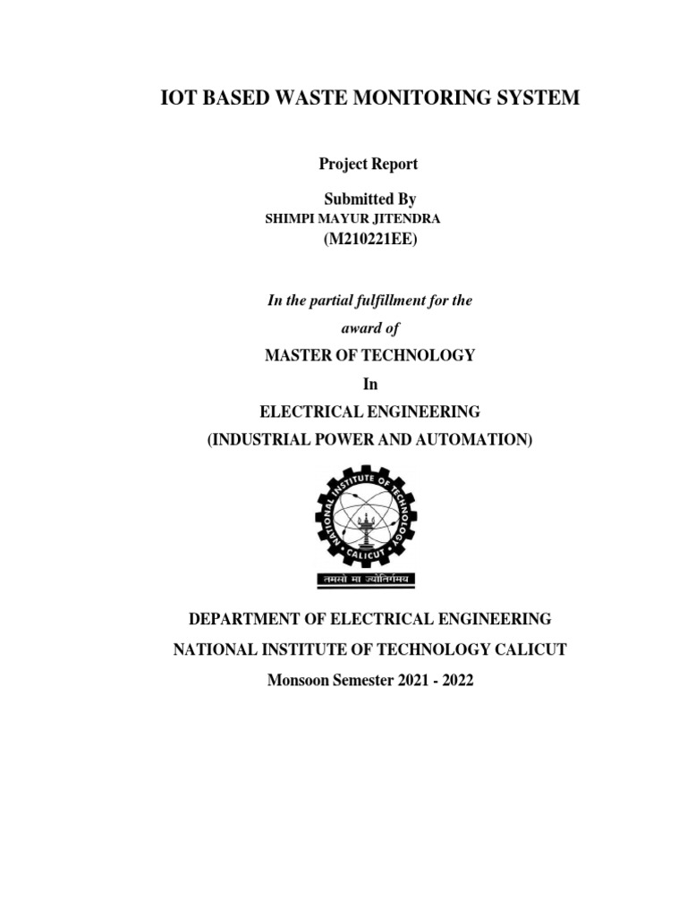 IOT Based Waste Monitoring System | PDF | Arduino | Waste