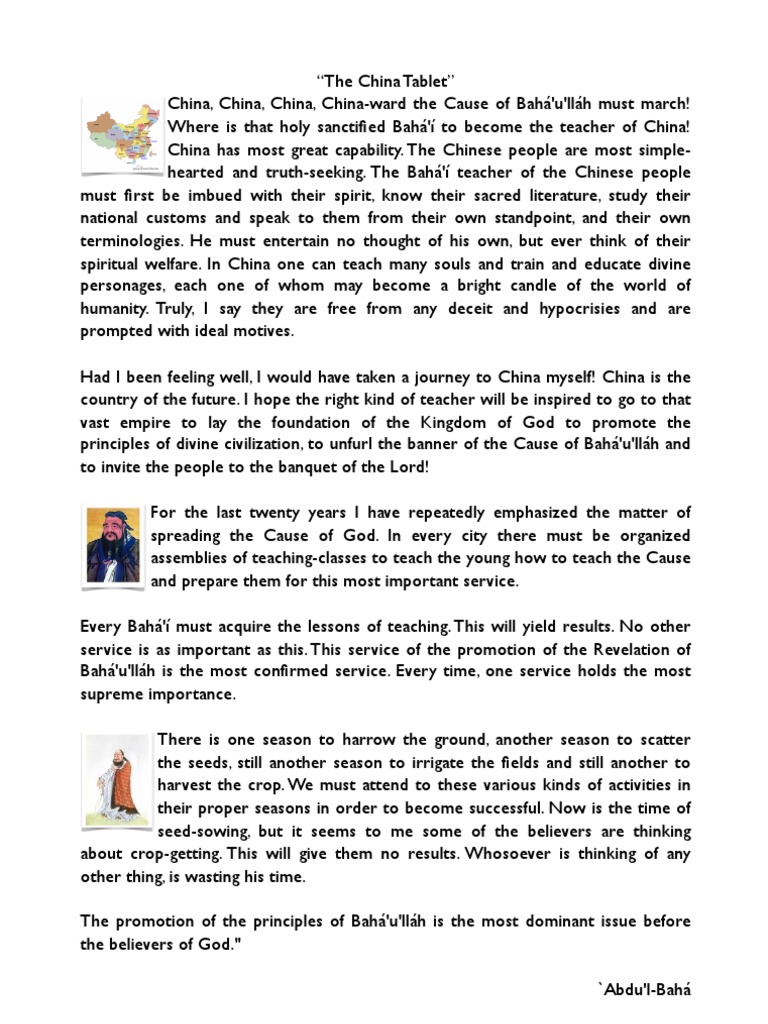 Bahá'í Teachings for China | PDF