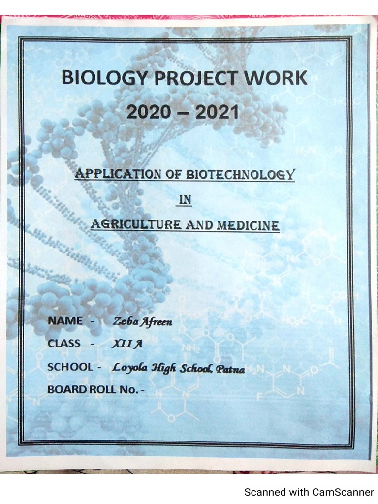 Biology Project Work | PDF
