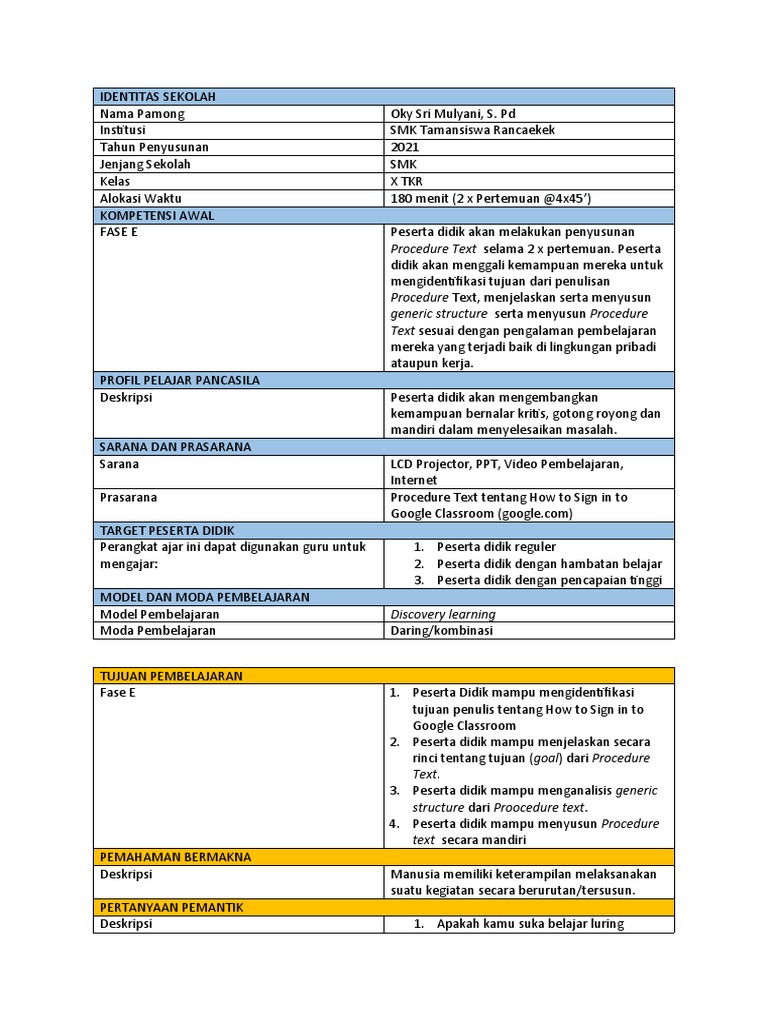 Modul Ajar Oky | PDF