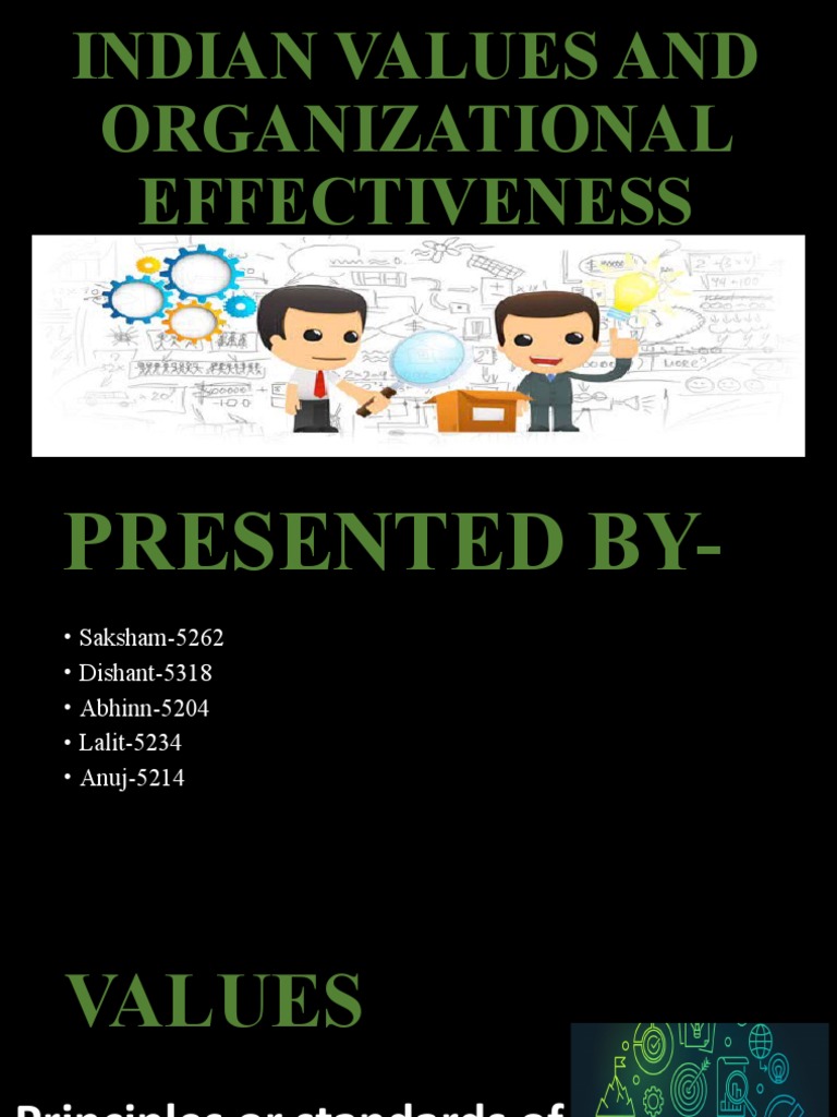 Organizational Effectiveness and Indian Values | PDF | Value (Ethics ...