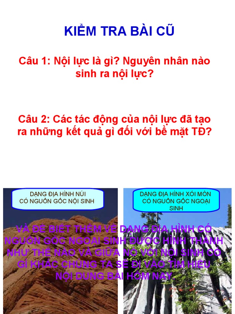 Tiet 09. Tac Dong Cua Ngoai Luc Den Dia Hinh Be Mat Trai Dat | PDF