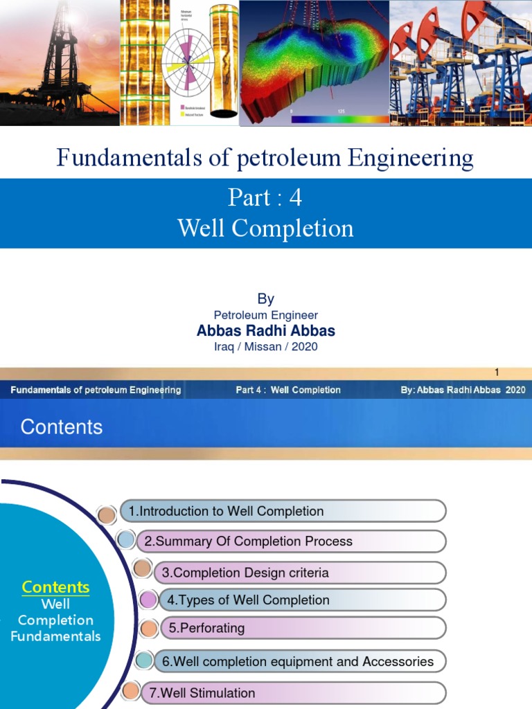 Fundamentals of Well Completion | PDF | Casing (Borehole) | Chemistry