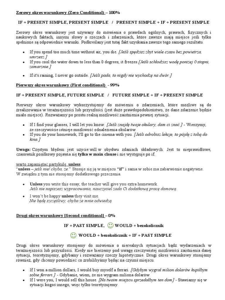 Conditionals Teoria | PDF