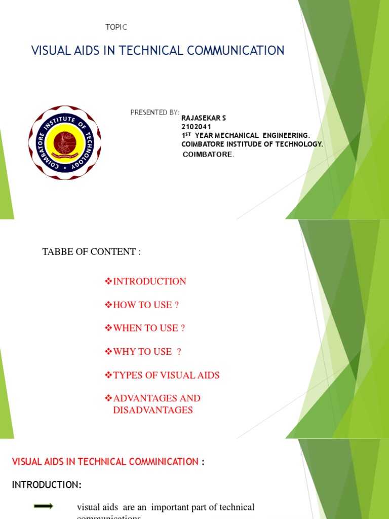 SEMINAR Visual Aids in Technical Communication | PDF | Illustration ...