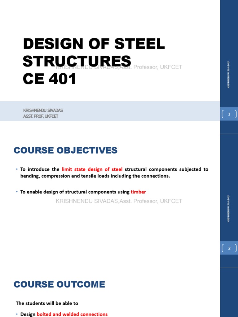 Steel Structures Design Course Notes | PDF | Strength Of Materials ...