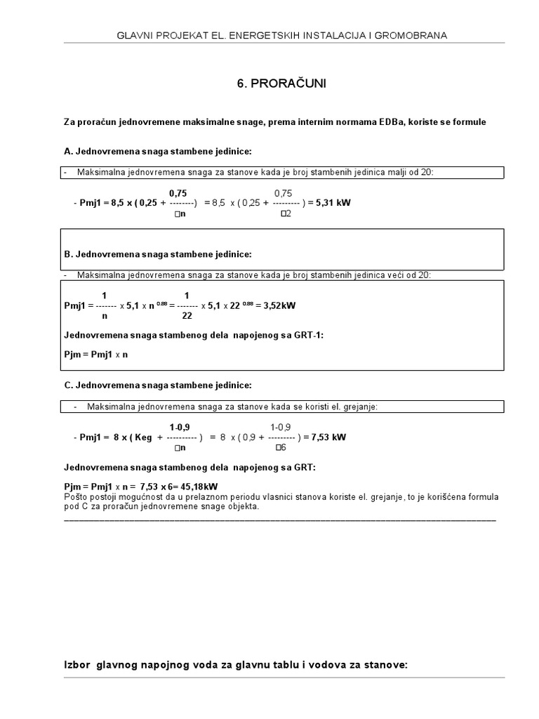 E6 Proracuni JS V1 | PDF
