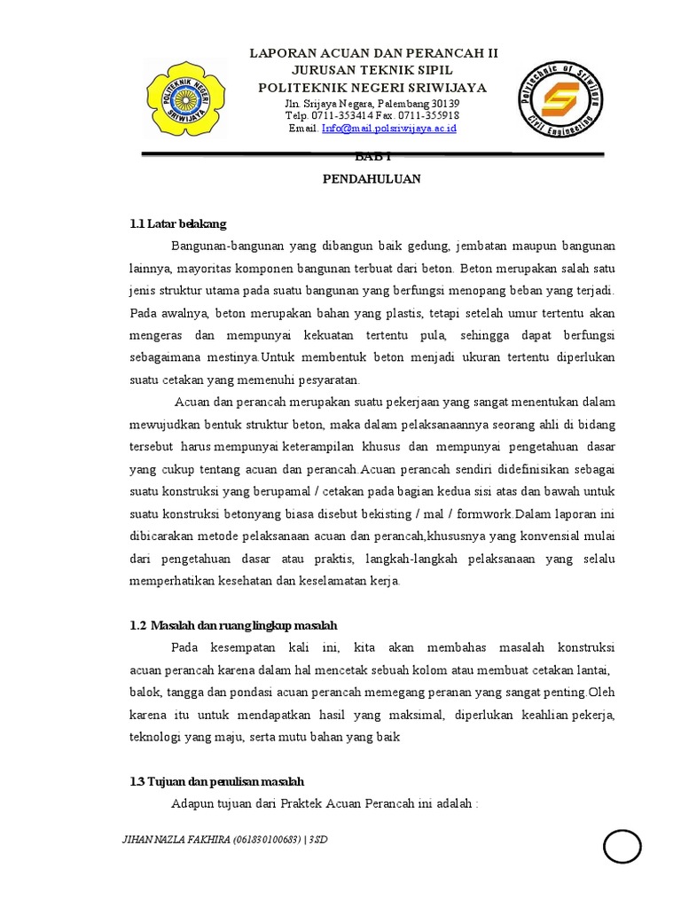 Laporan Acuan Perancah 2 | PDF