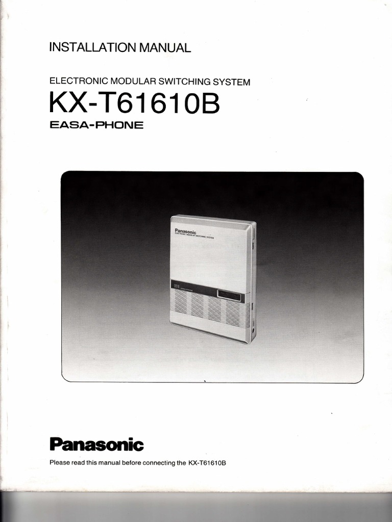 Installation Manual Provides Insightful Overview of Panasonic KX ...