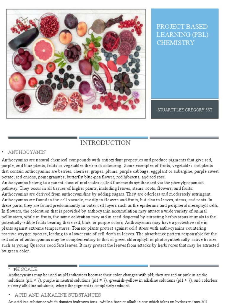 Project Based Learning (PBL) Chemistry | Download Free PDF | Acid | Ph