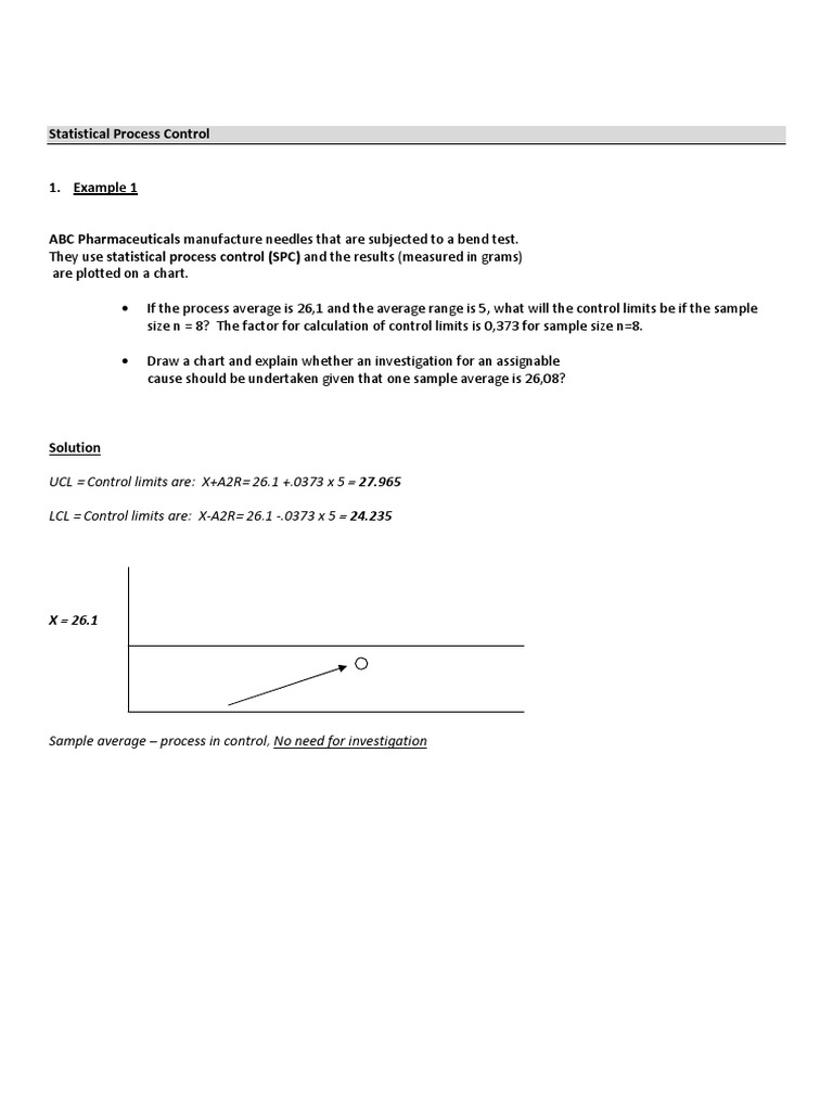 MNO3701 SPC Examples | PDF | Mean | Statistics
