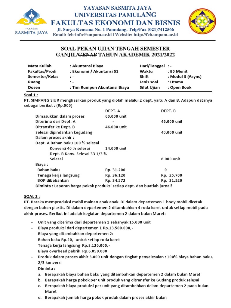 Soal Uts - Akbi - Modul 3 | PDF