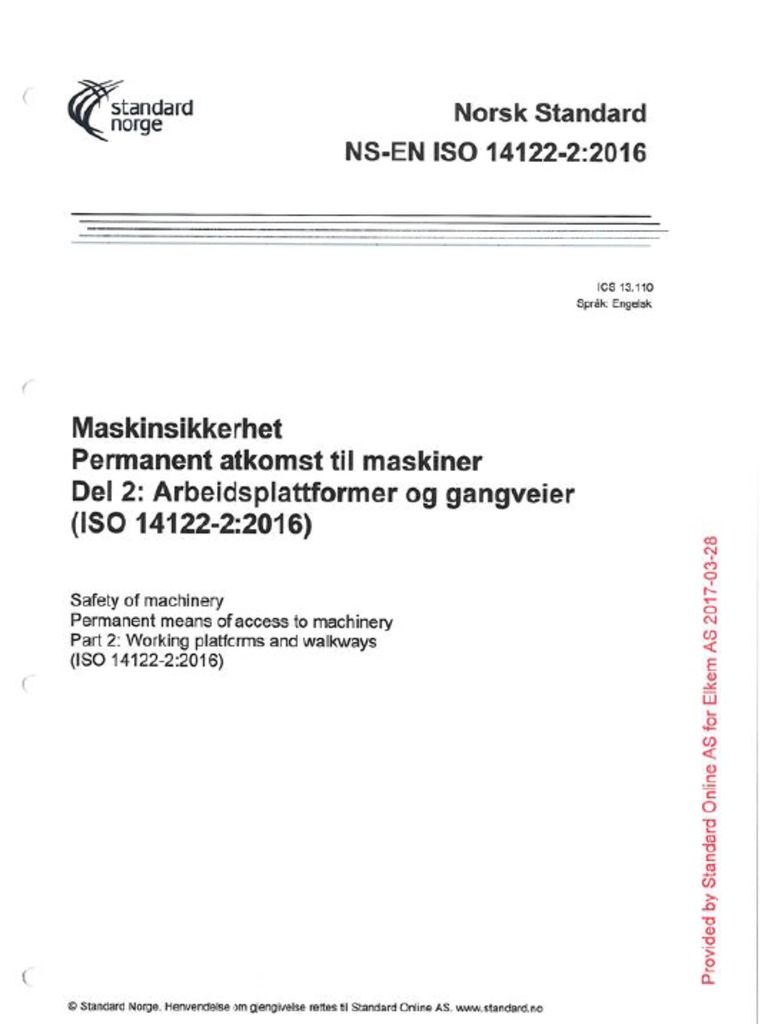 Iso 14122 2 2016 | PDF
