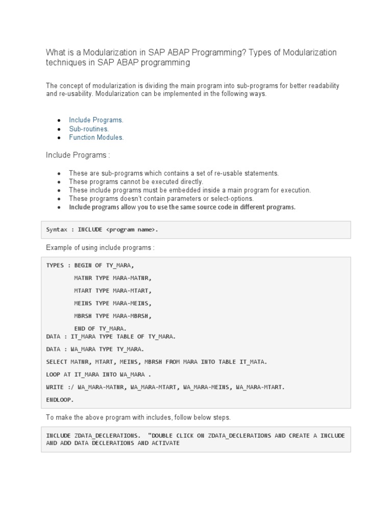 Modularization Techniques | PDF | Parameter (Computer Programming ...