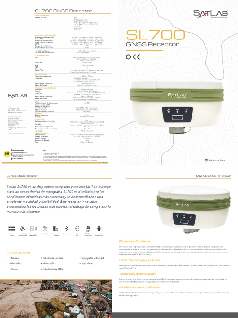 Brochure GNSS SatLab SL700 BMP Renta | PDF | Ciencias de la Computación ...