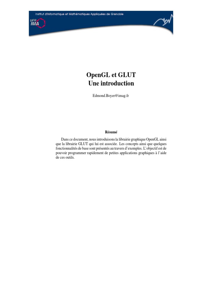 Introduction à OpenGL et GLUT | PDF | Le volume | Angle