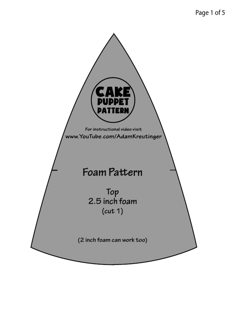 Cake Puppet Pattern Kreutinger Puppets | PDF