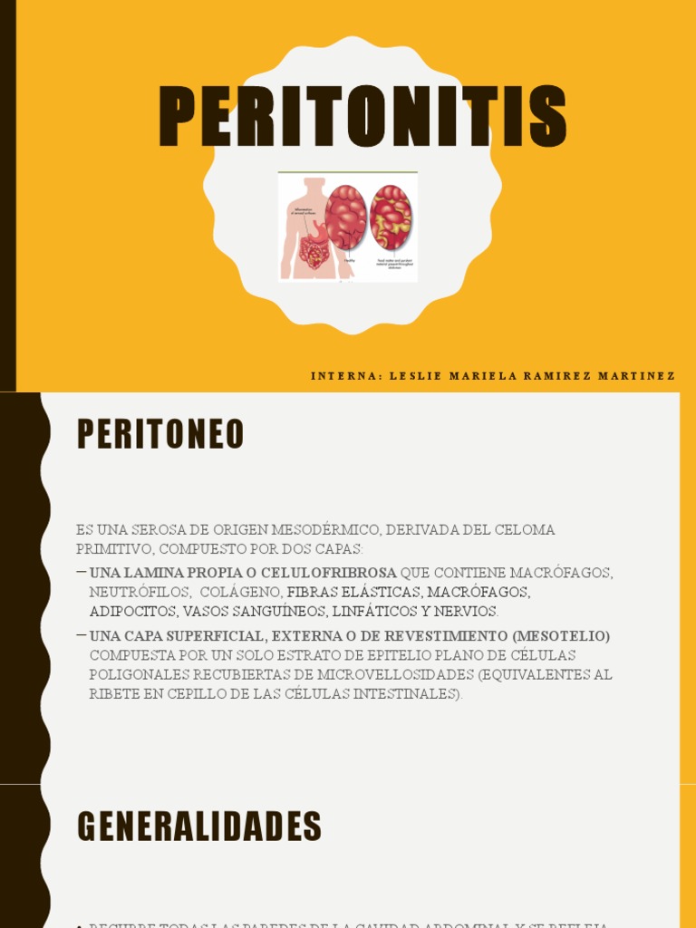 Peritonitis: Causas, Síntomas y Tratamiento | PDF | Abdomen | Biología