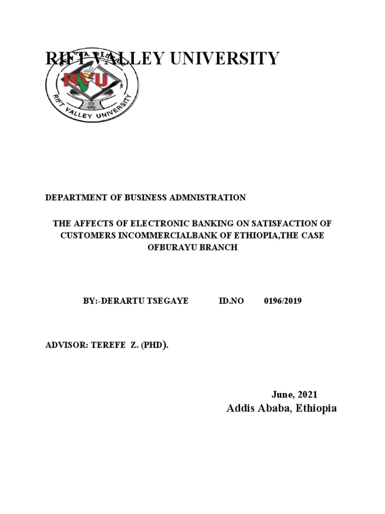 Derartu's 2nd Corrected Proposal | PDF | Online Banking | Banks & Banking