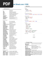CSS Cheat Sheet | PDF | Cascading Style Sheets | Graphic Design