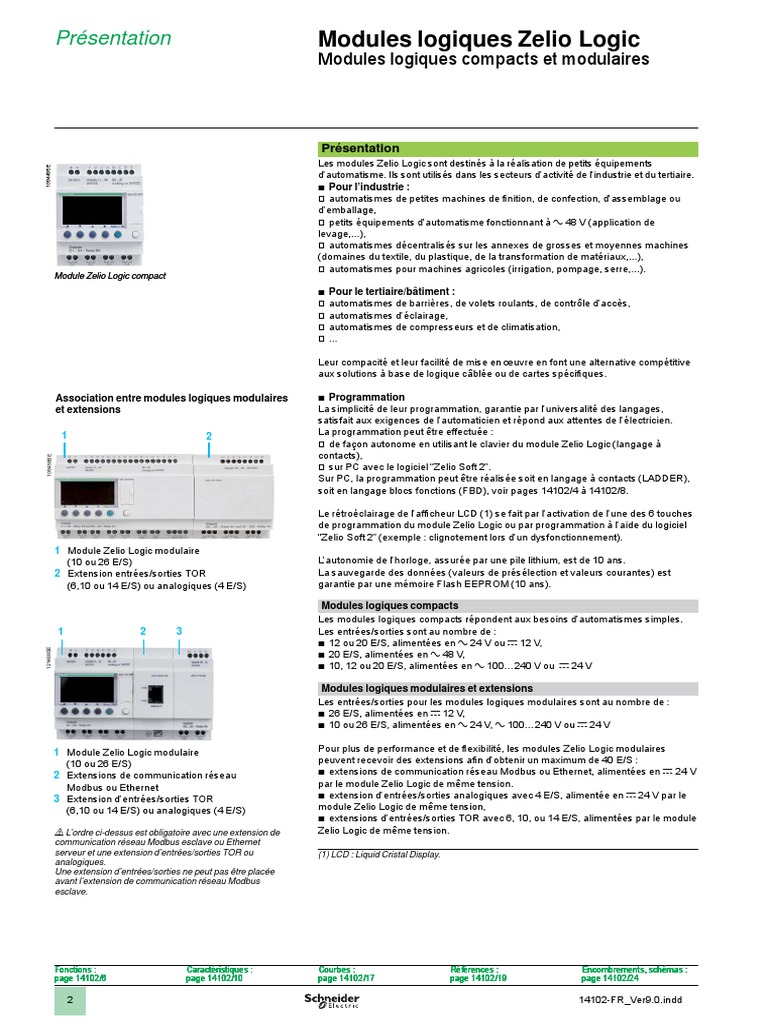 Schneider Zelio | PDF | Macro-définition | Entrée/Sortie