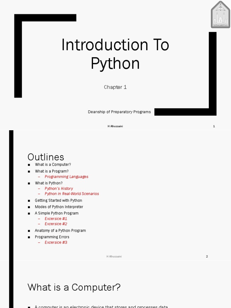 Chapter 1 | PDF | Python (Programming Language) | Source Code