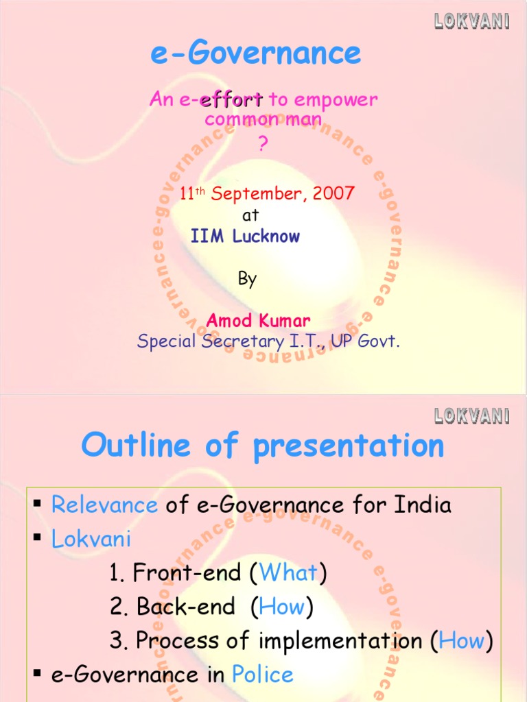 IIM Lko. Ppt. For IPS 110907 | PDF