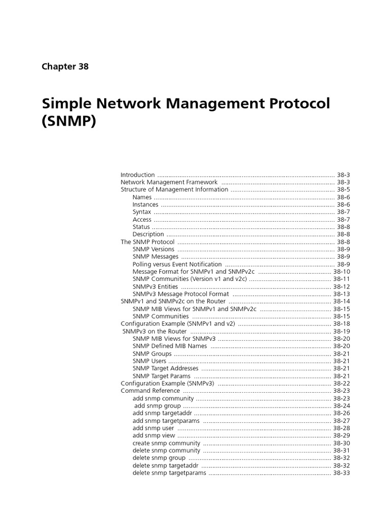 Simple Network Management Protocol (SNMP) | PDF | Computer Network | Computer Networking