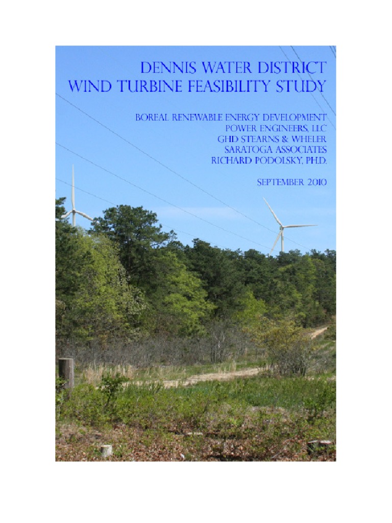 Dennis Wind Study | PDF | Wind Farm | Wind Power