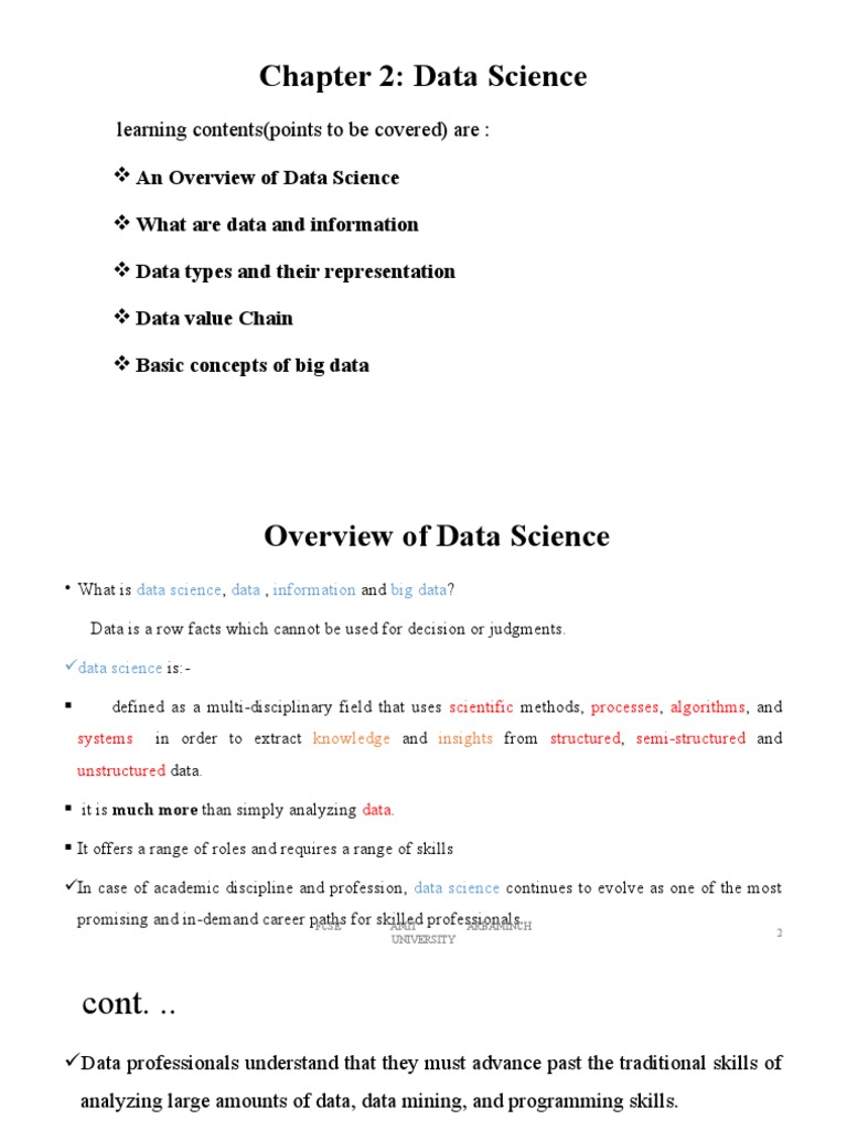 Chapter-2 Data Science | PDF | Apache Hadoop | Big Data