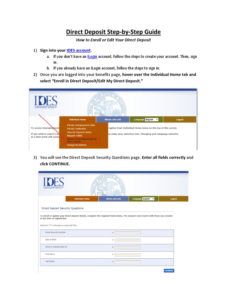 Direct Deposit Enrollment Guide | PDF