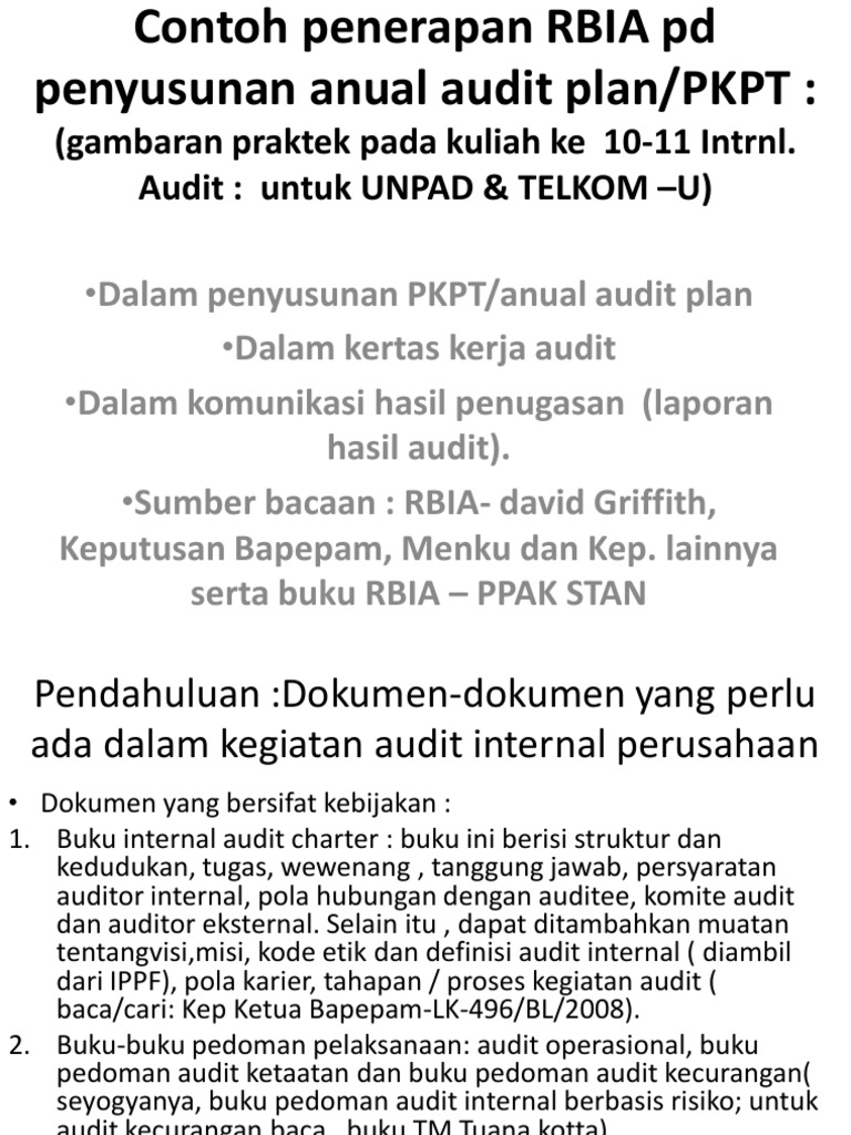 MATRIKS PENILAIAN RISIKO AUDITABLE UNIT | PDF