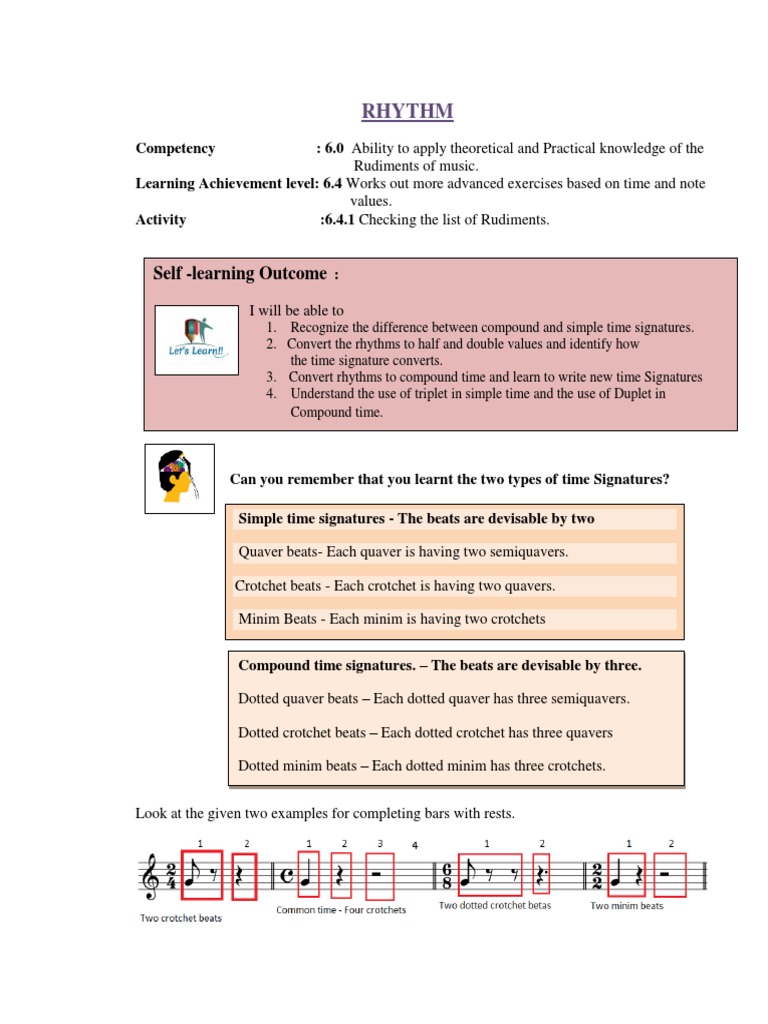 6.4 Rhythm (Edited) | PDF | Music Theory | Musical Compositions