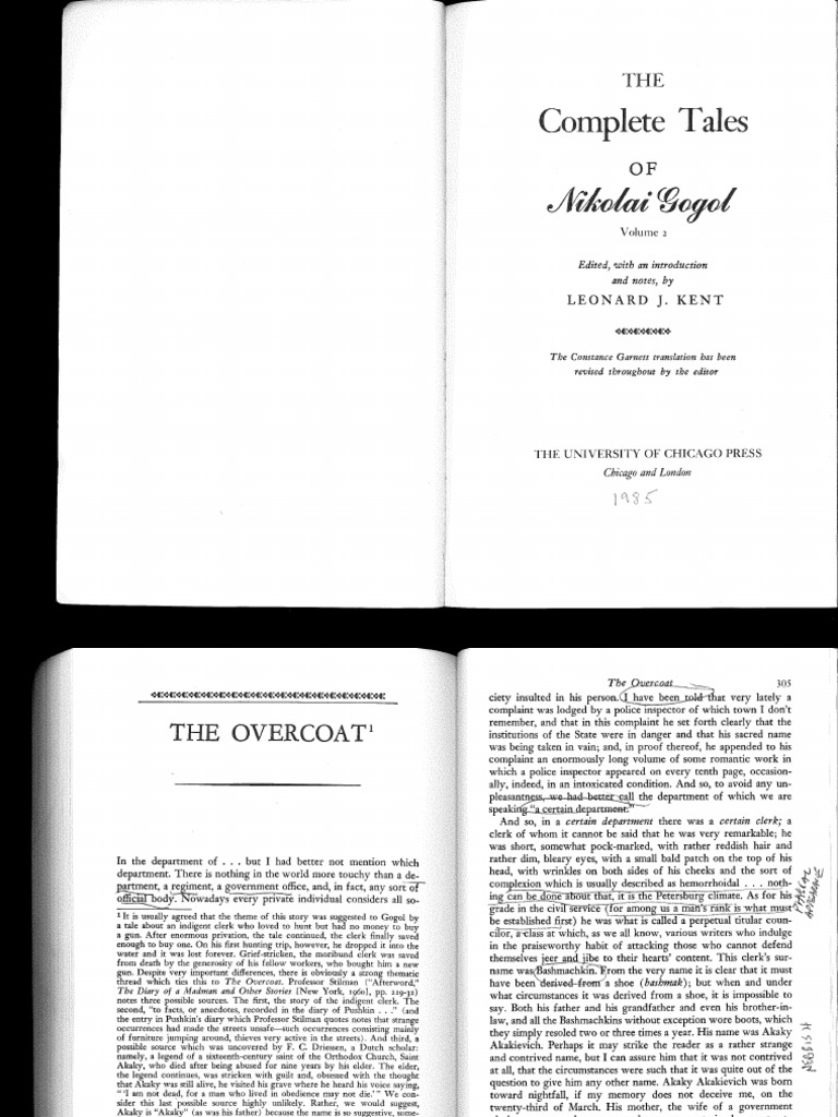 Gogol, The Overcoat | PDF